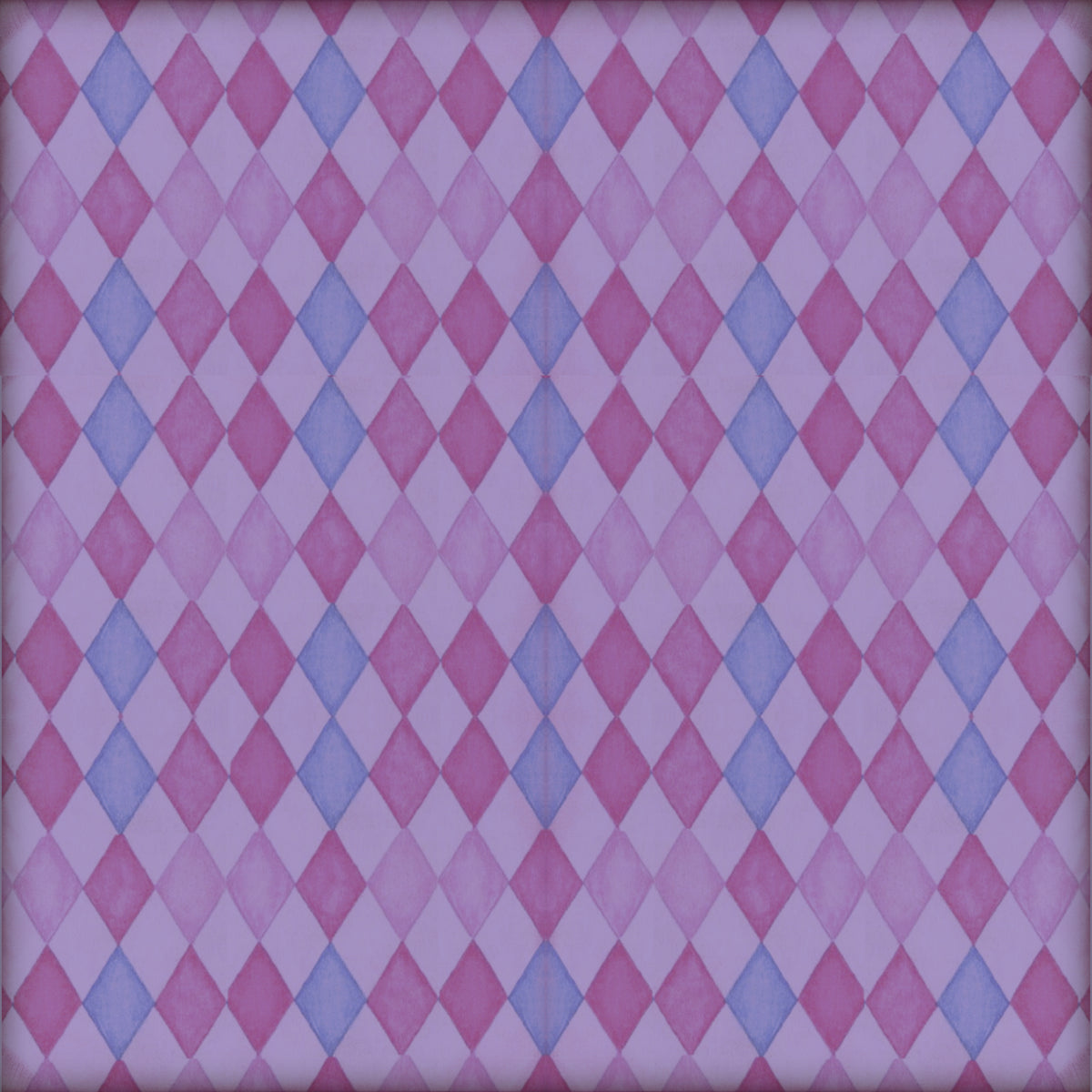 Mardi Gras Diamonds| Scrapbookers Painted Page