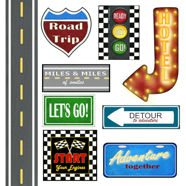 Road Trip Cut-Outs| Scrapbookers Painted Page