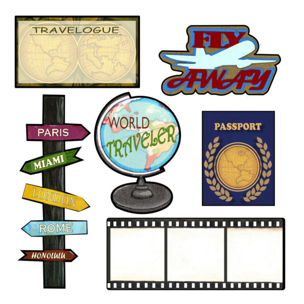 Journeys Cut-Outs| Scrapbookers Painted Page