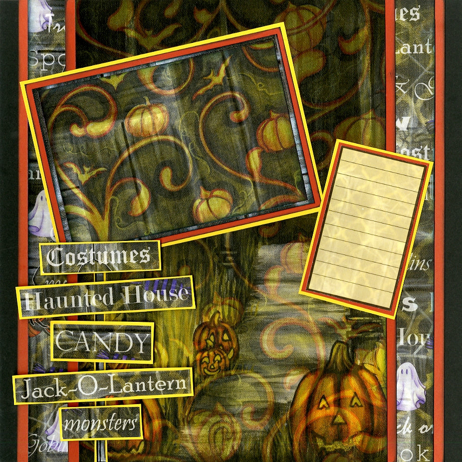 Haunted House Quick Page Set| Scrapbookers Painted Page
