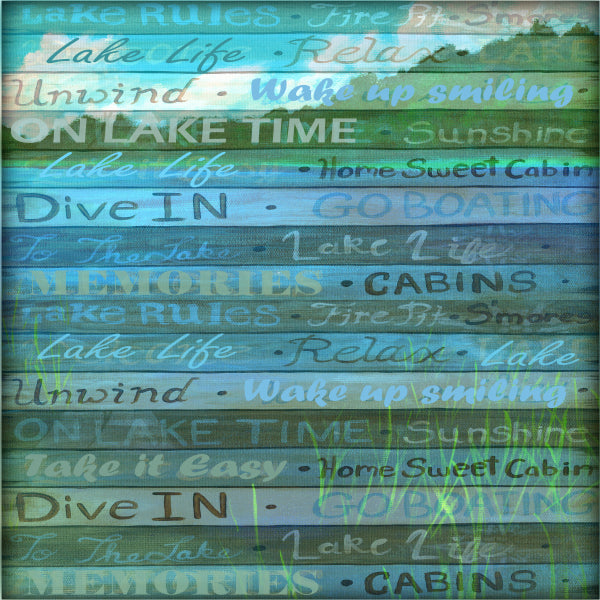 Lake Life Words| Scrapbookers Painted Page