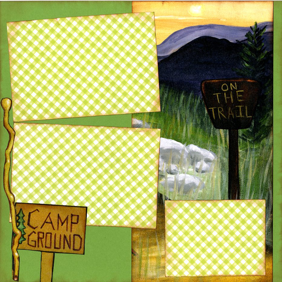 Hiking the Wooded Trail Quick Page Set| Scrapbookers Painted Page