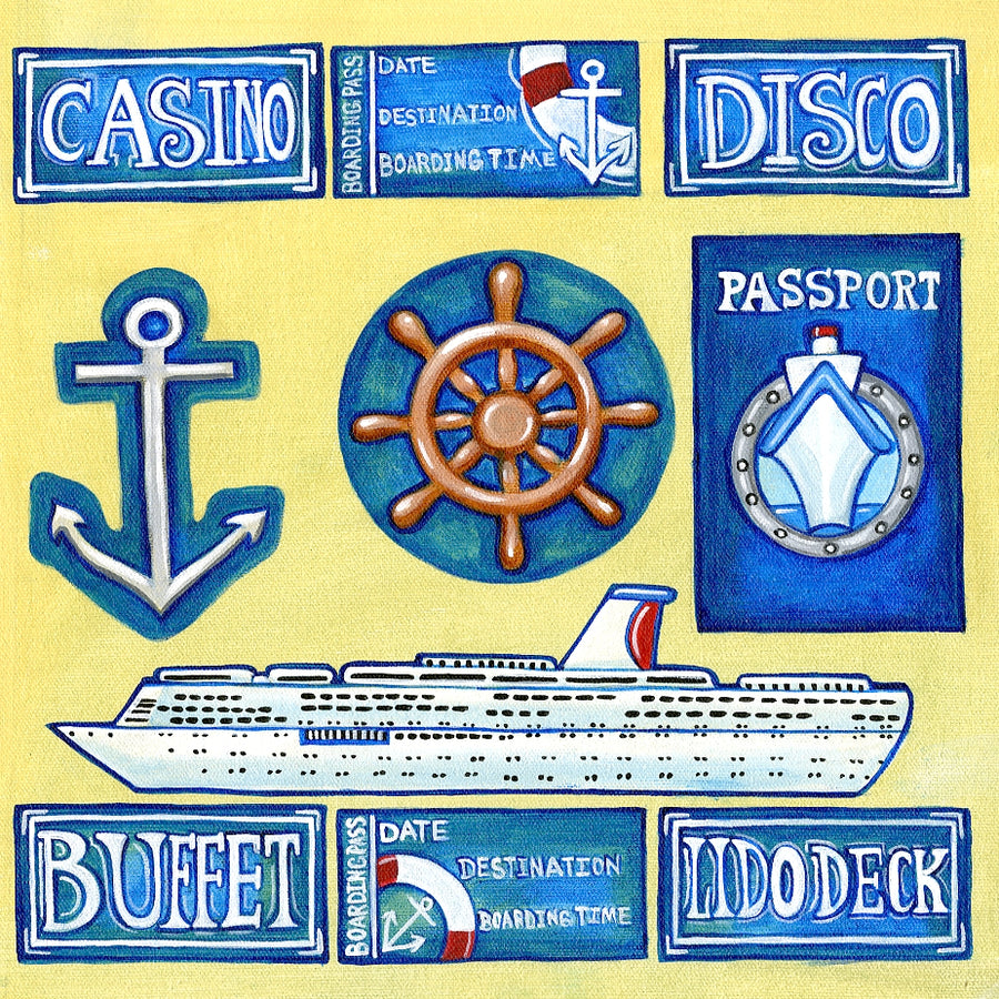 Cruise Ship Cut-Outs| Scrapbookers Painted Page