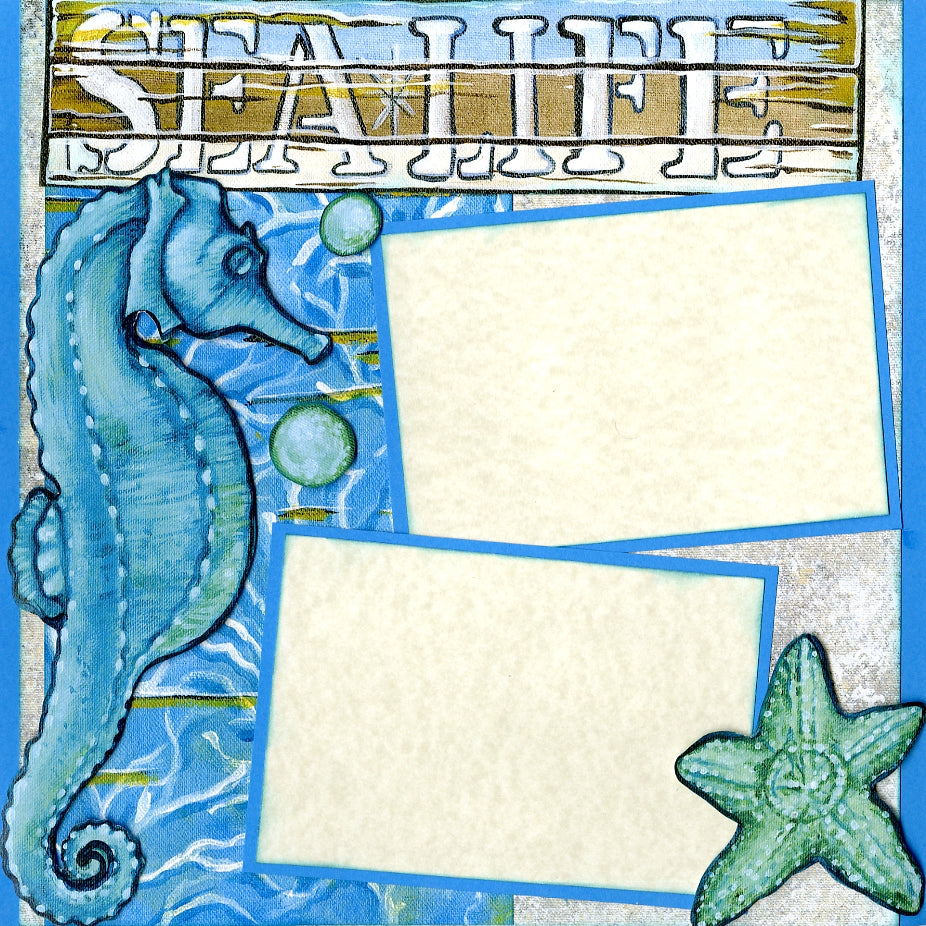 "Sea Life" Page Kit| Scrapbookers Painted Page