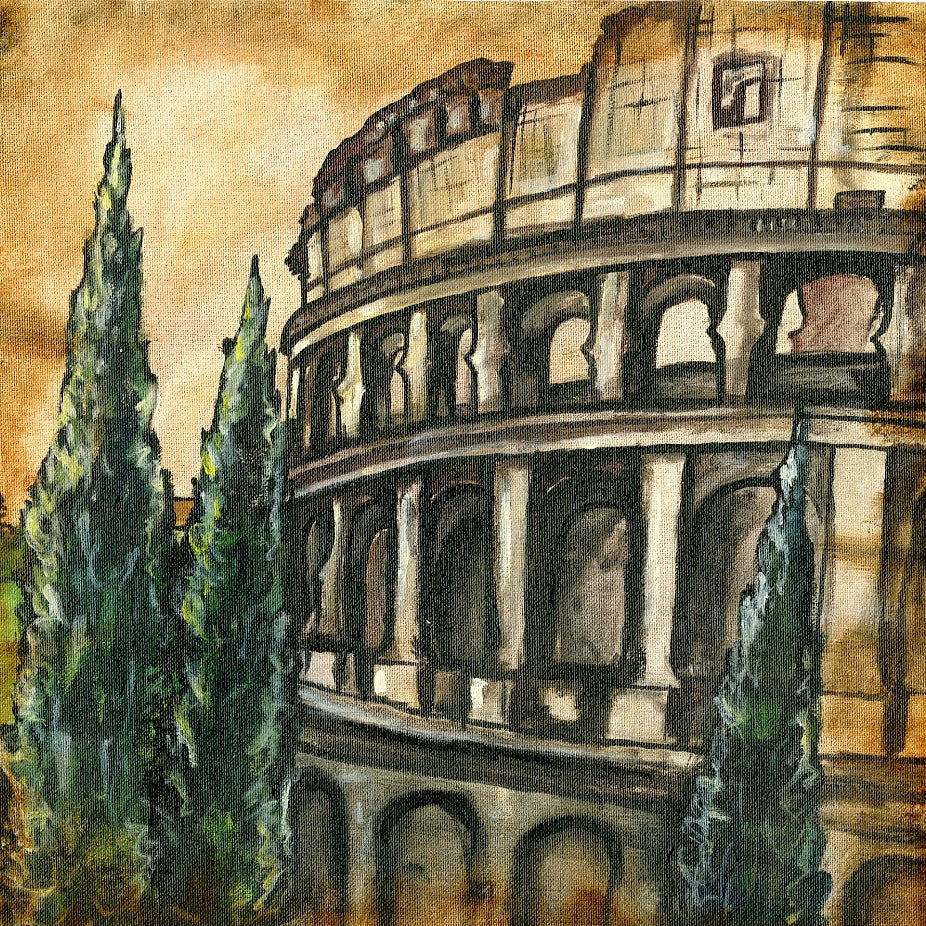 The Colosseum| Scrapbookers Painted Page