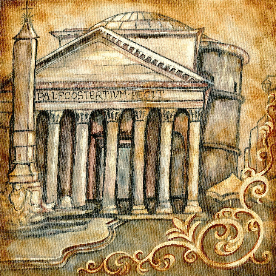 The Pantheon| Scrapbookers Painted Page