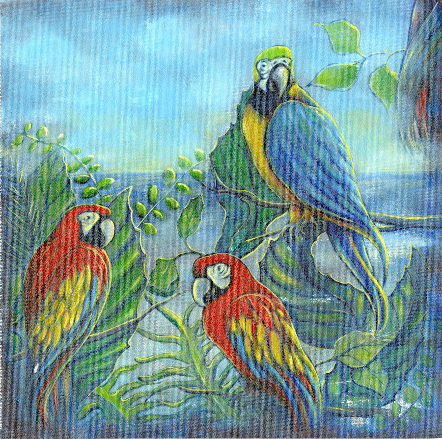 Parrot Bay Scrapbook Print| Scrapbookers Painted Page