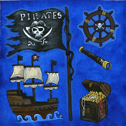 Pirate Cut-Outs| Scrapbookers Painted Page