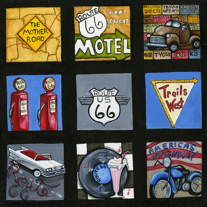 Route 66 Tags| Scrapbookers Painted Page